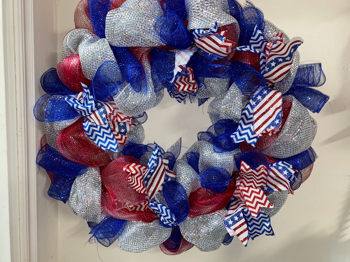 Fourth Of July Wreaths Etsy