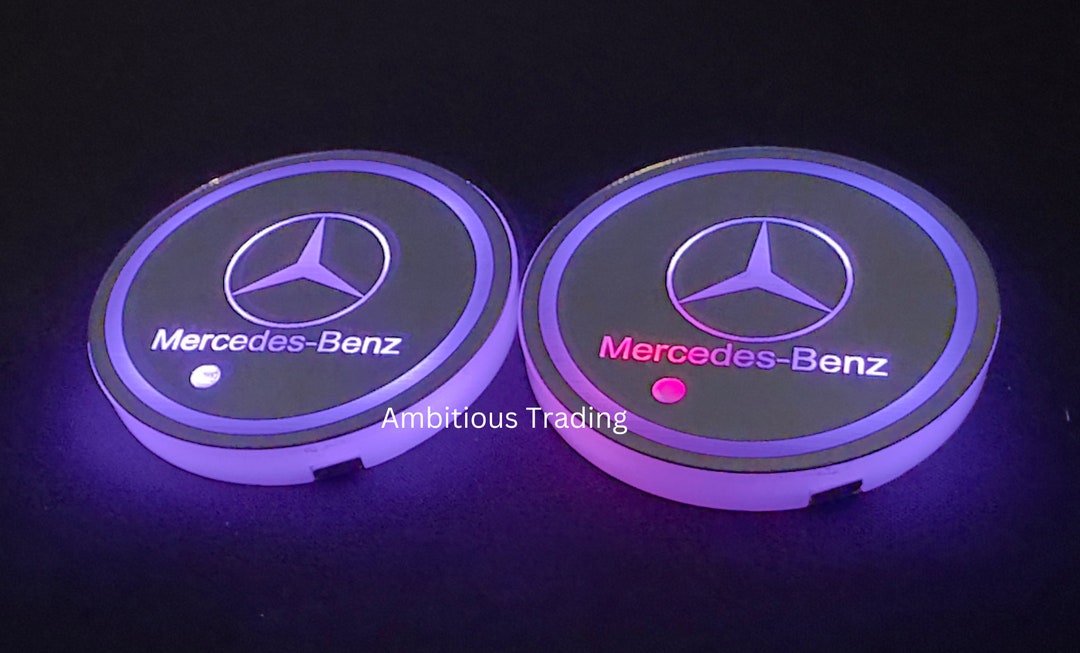 Mercedes Benz, AMG LED Cup Coaster - 2pcs, Light-up Car Coaster ...