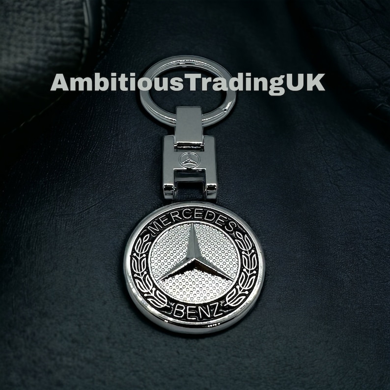 Mercedes Benz AMG, Solid Wreath Double Sided Key Ring / Key Chain ...