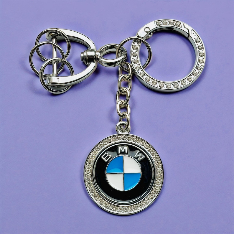 BMW Keyring With Rhinestone Embellishments - Perfect Accessory for BMW ...