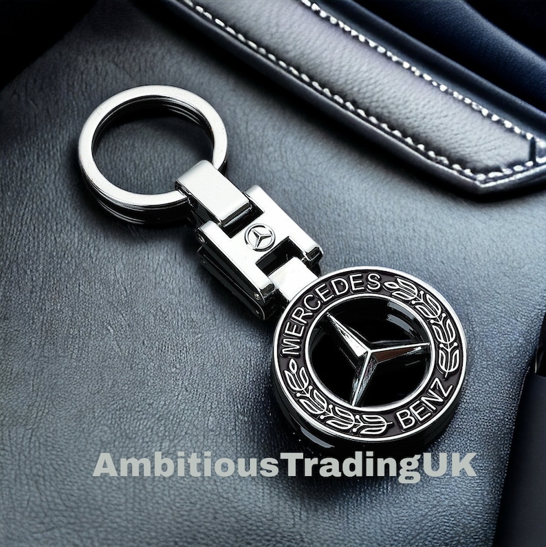 Mercedes Benz, AMG Black Star, Double Sided Key Ring / Key Chain ...