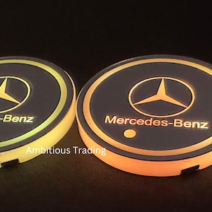 Mercedes Benz, AMG LED Cup Coaster - 2pcs, Light-up Car Coaster ...