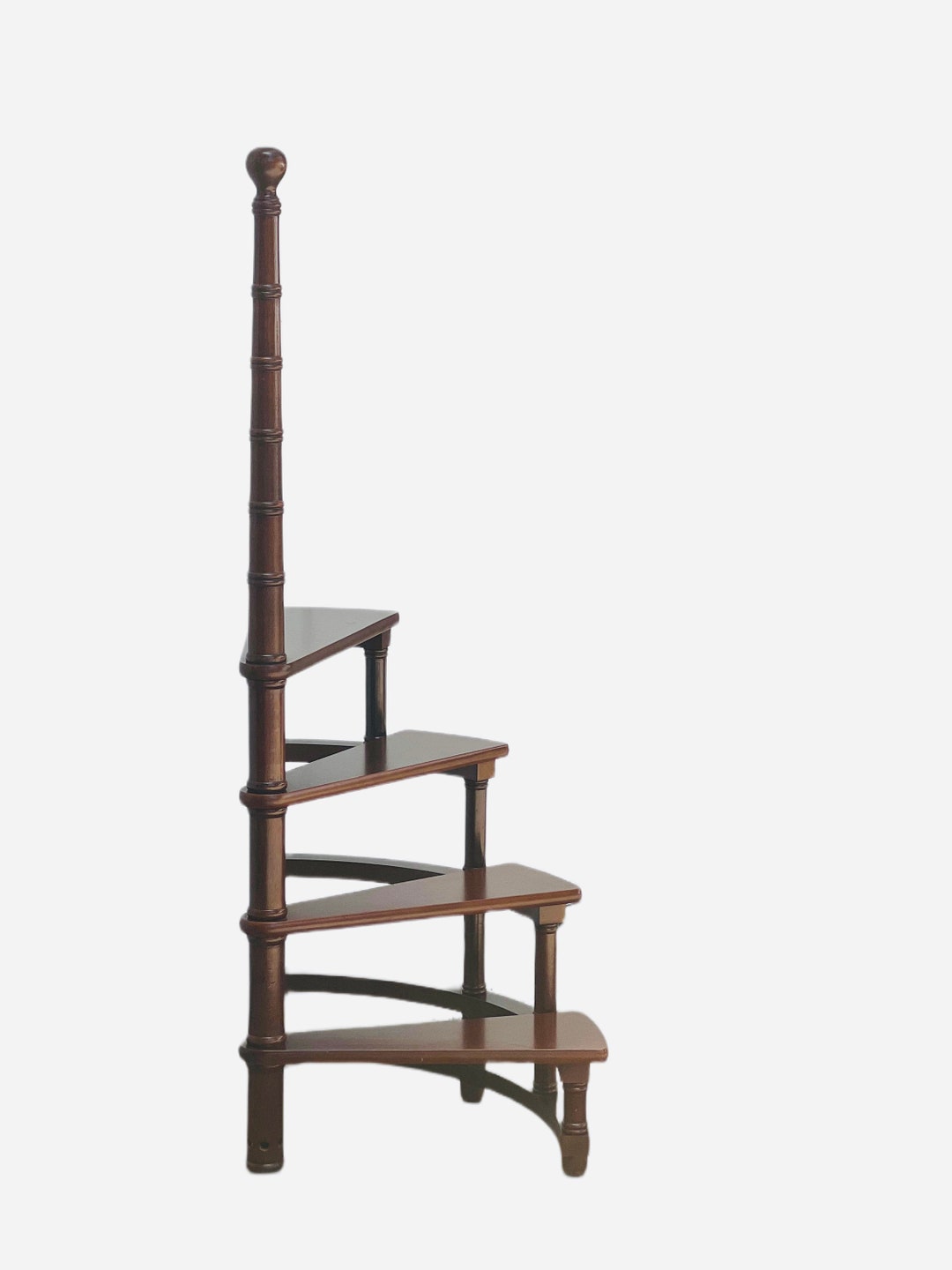 Vintage Faux Bamboo Library Stepladder - Etsy
