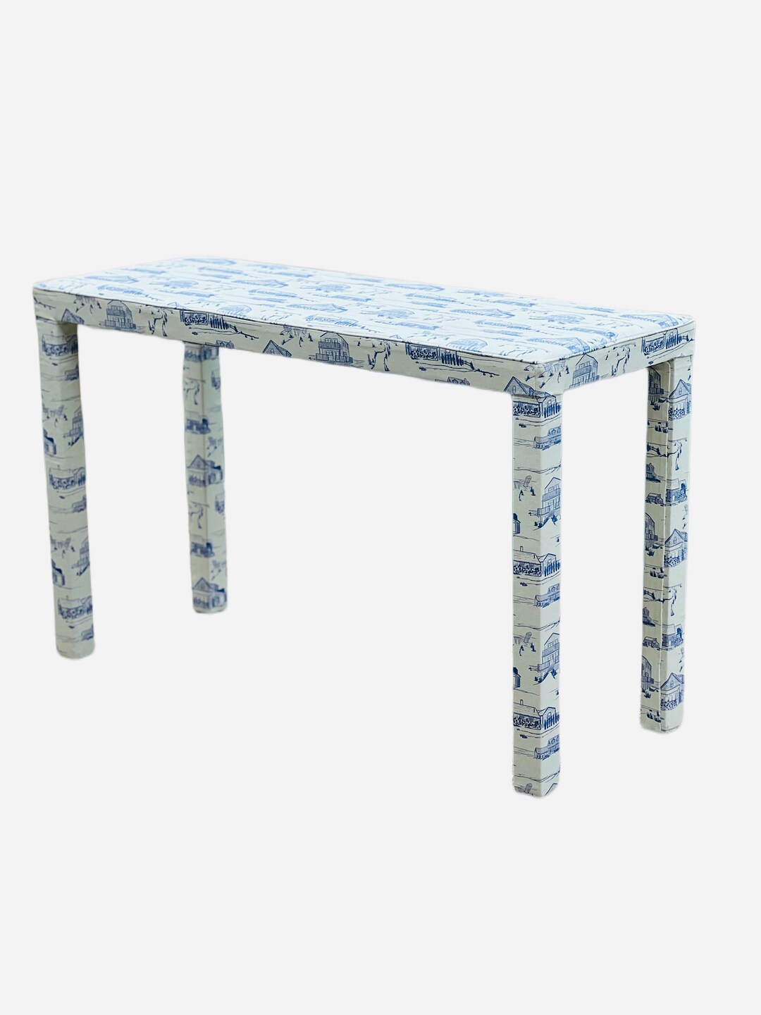 Coastal Fully Upholstered Beach-house Console Table - Etsy
