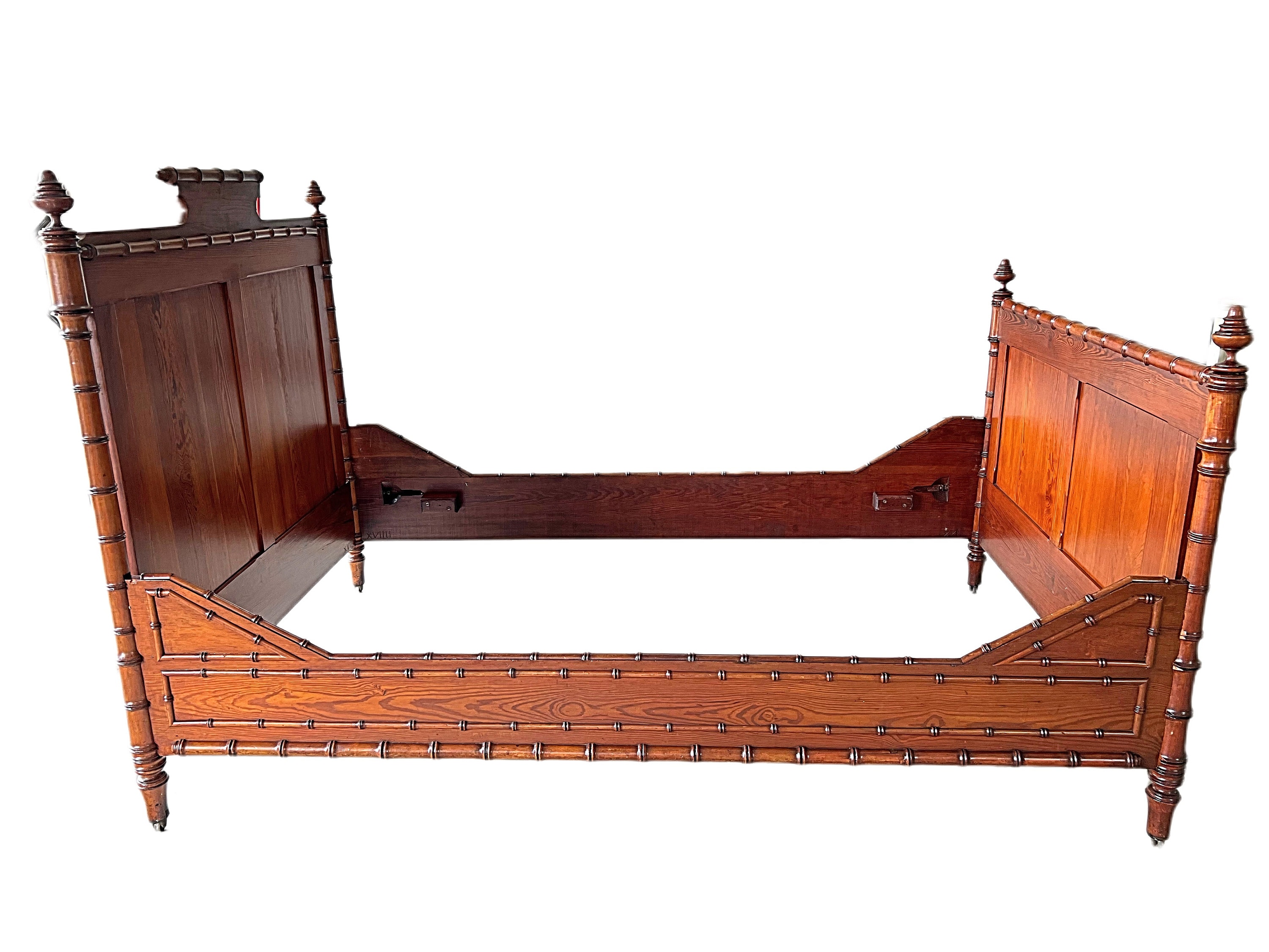 Coastal French Faux Bamboo Bed Frame - Etsy