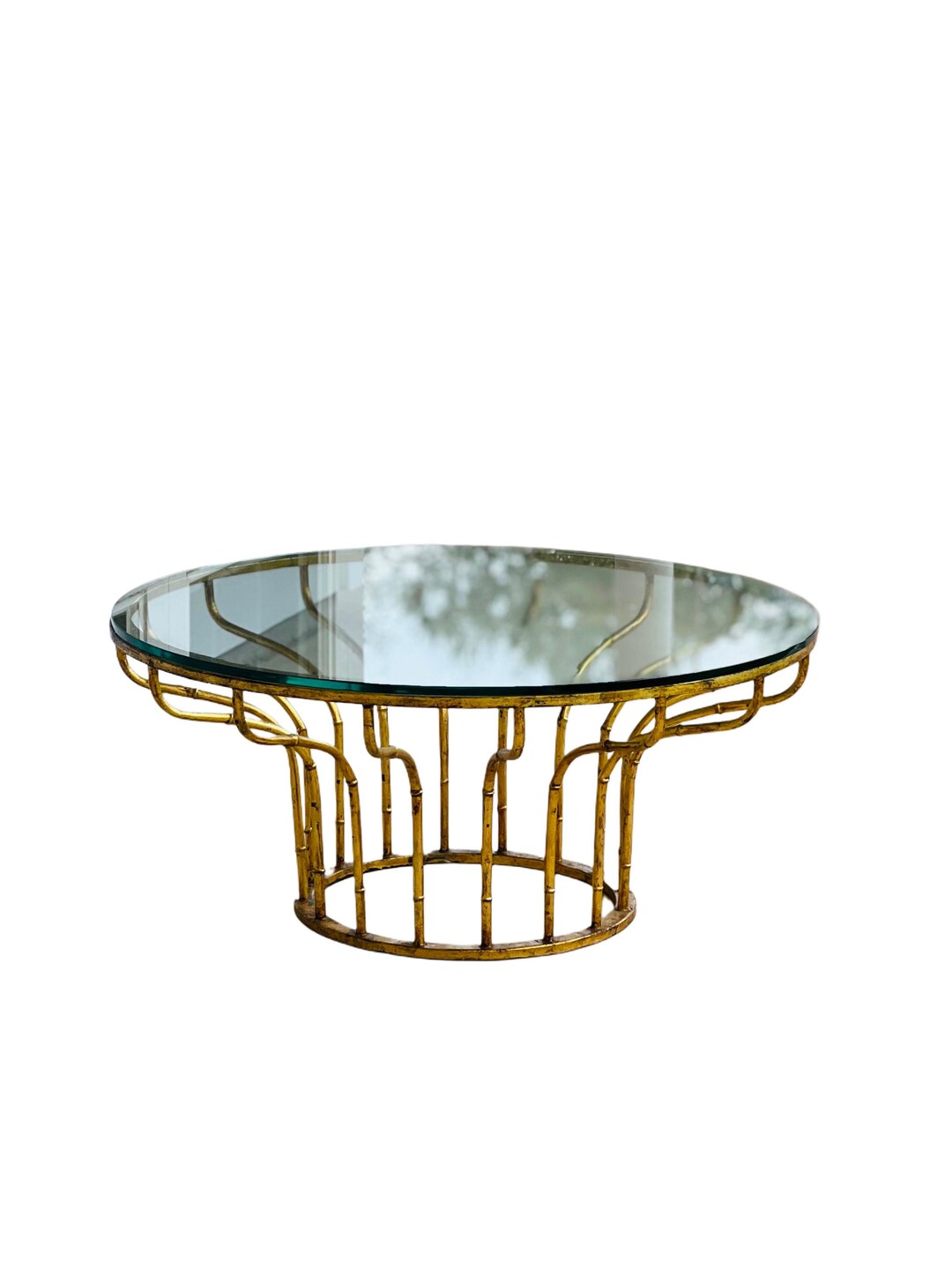 Italian Gilded Faux Bamboo Coffee Table - Etsy