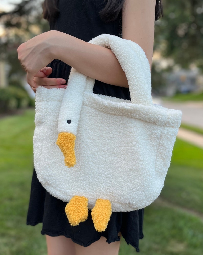 Crossbody/top Handle Fuzzy Goose Bag - Etsy