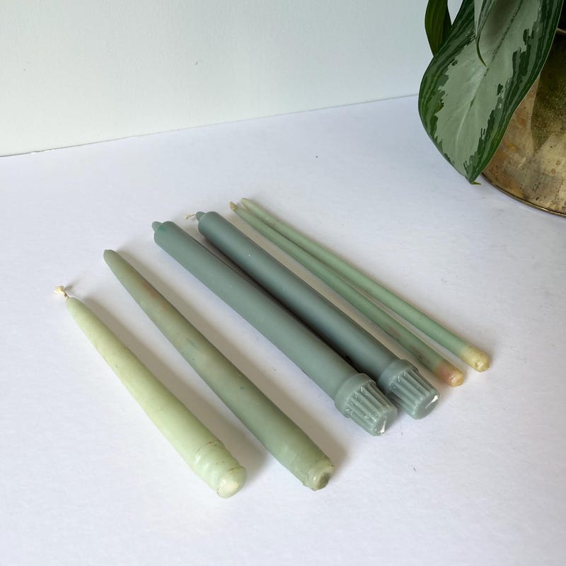 Teal Candle - Etsy