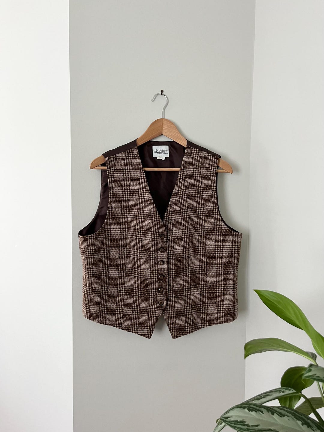 Tweed Front Panel Vest - Etsy