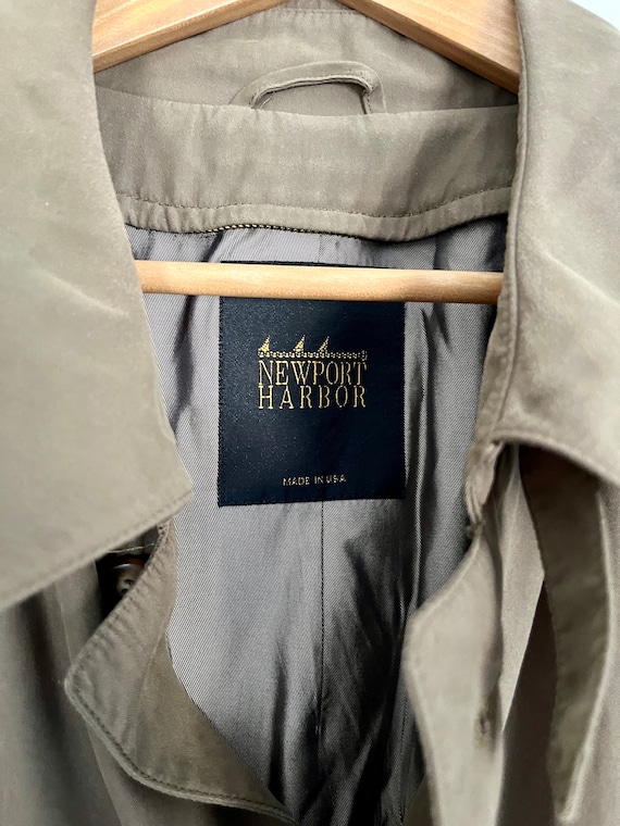 Vintage Olive Green Duster Trench Coat - Gem