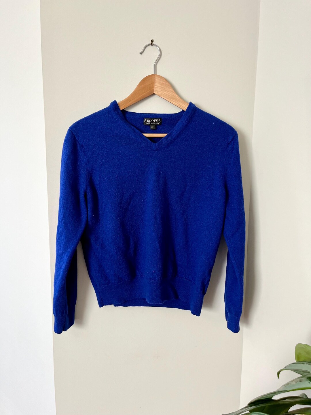 Royal Blue Merino Wool Sweater - Etsy
