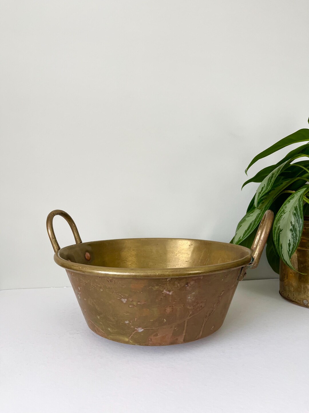 Antique French Brass Jam Pot - Etsy
