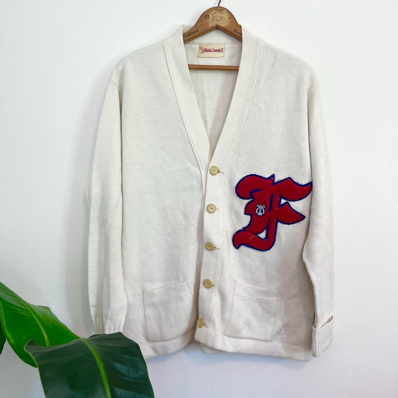 Letterman Sweater - Etsy