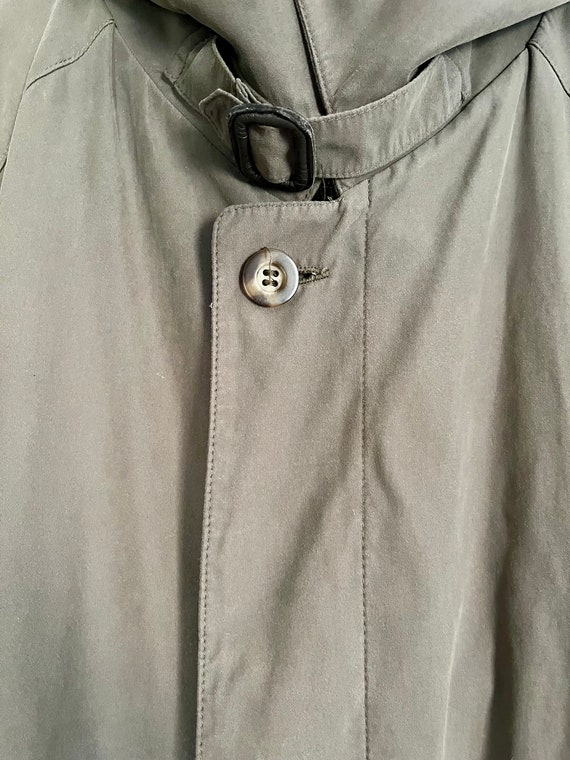 Vintage Olive Green Duster Trench Coat - Gem