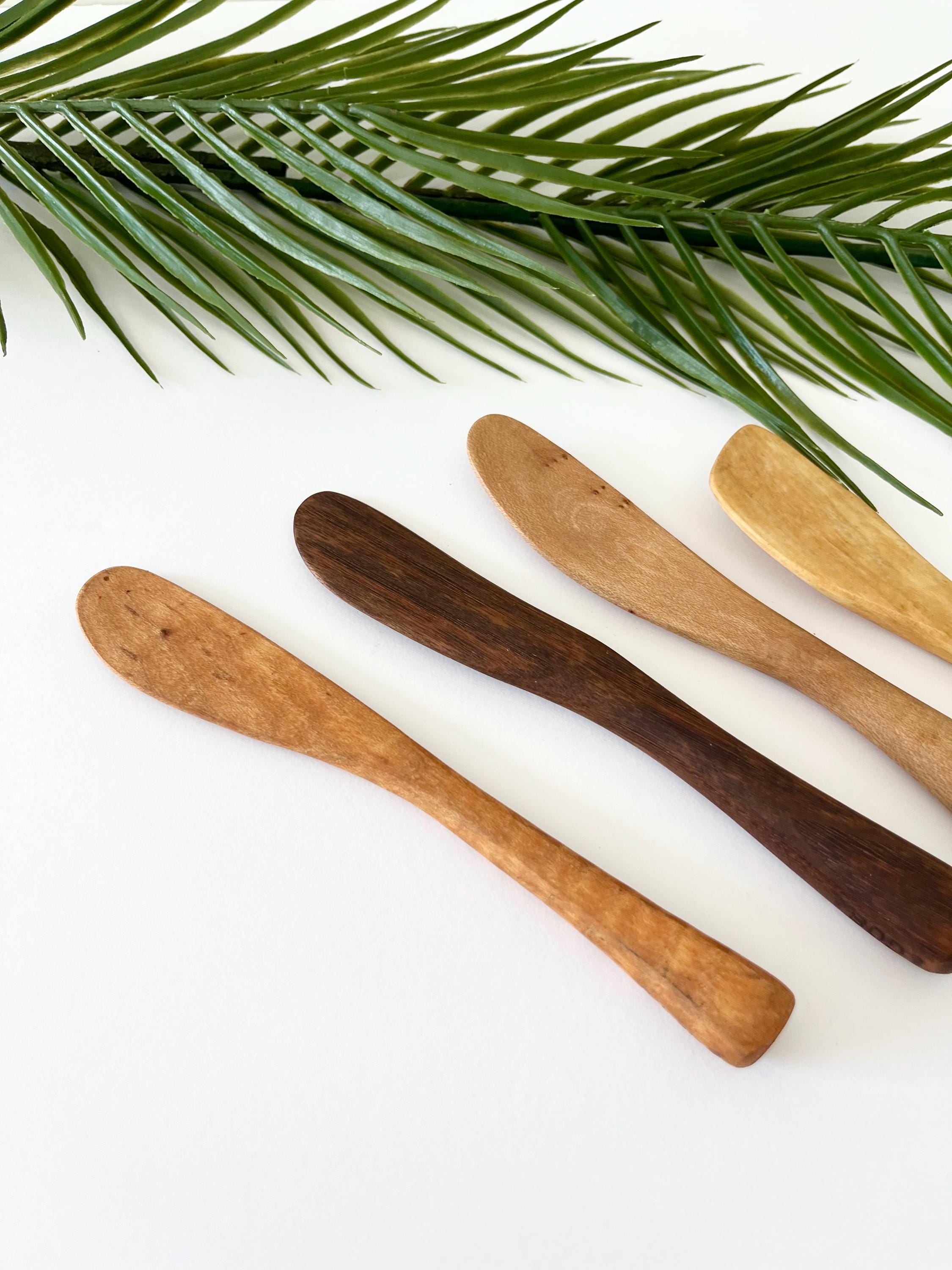 Vintage Walnut Wooden Spread Knives - Etsy