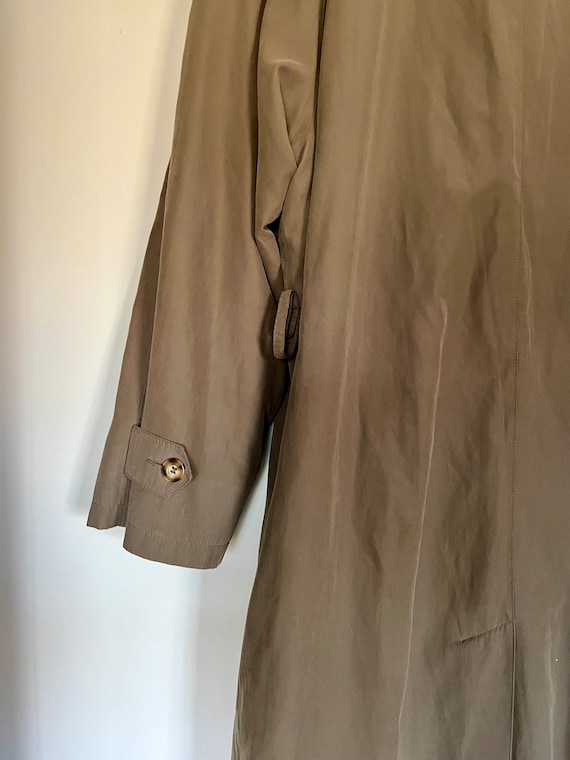 Vintage Olive Green Duster Trench Coat - Gem