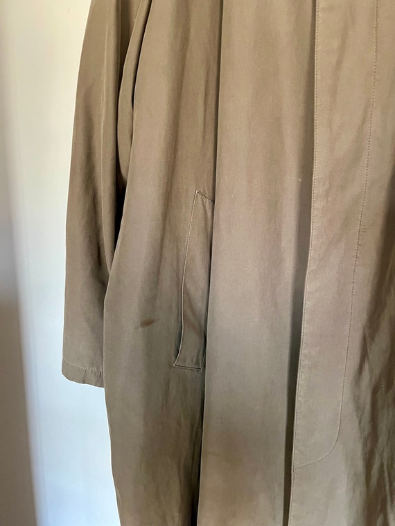 Vintage Olive Green Duster Trench Coat - Gem