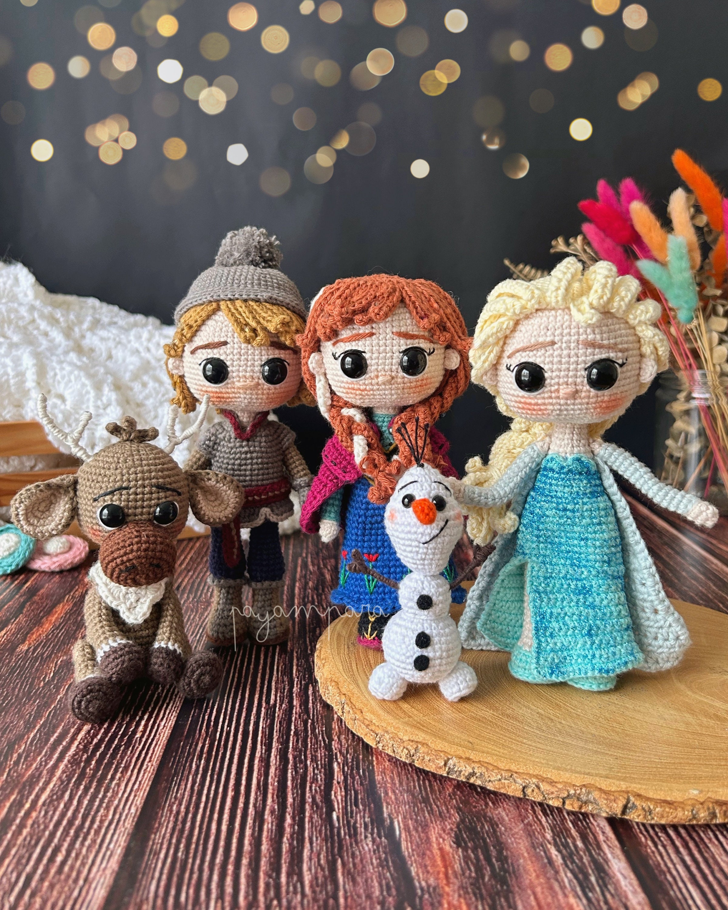 FROZEN Collection – Pack of 5 Amigurumi Patterns – PDF Doc - Esp / Eng ...