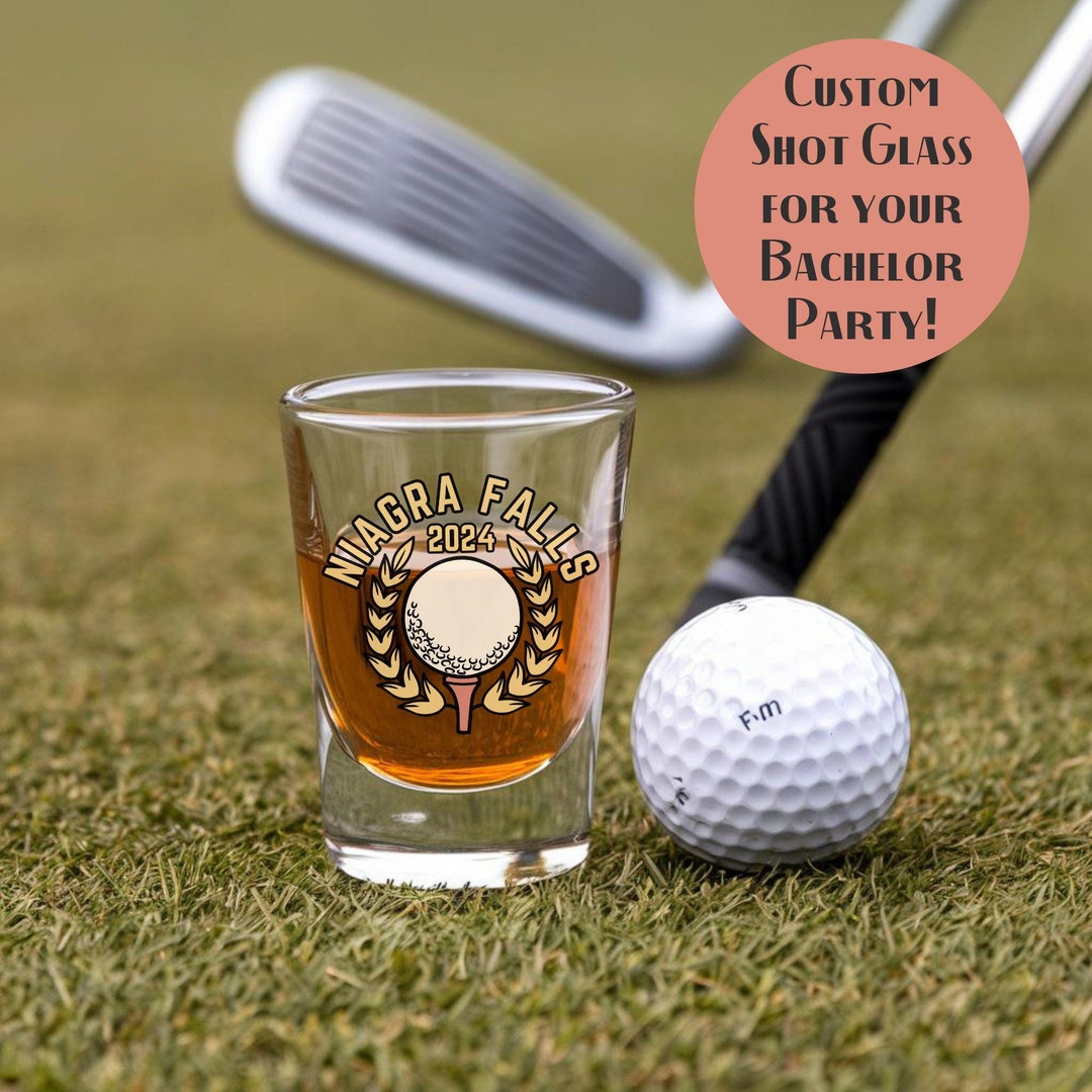 Custom Golf Shot Glass Golf Bachelor Party Shot Glass for Golf Trip ...