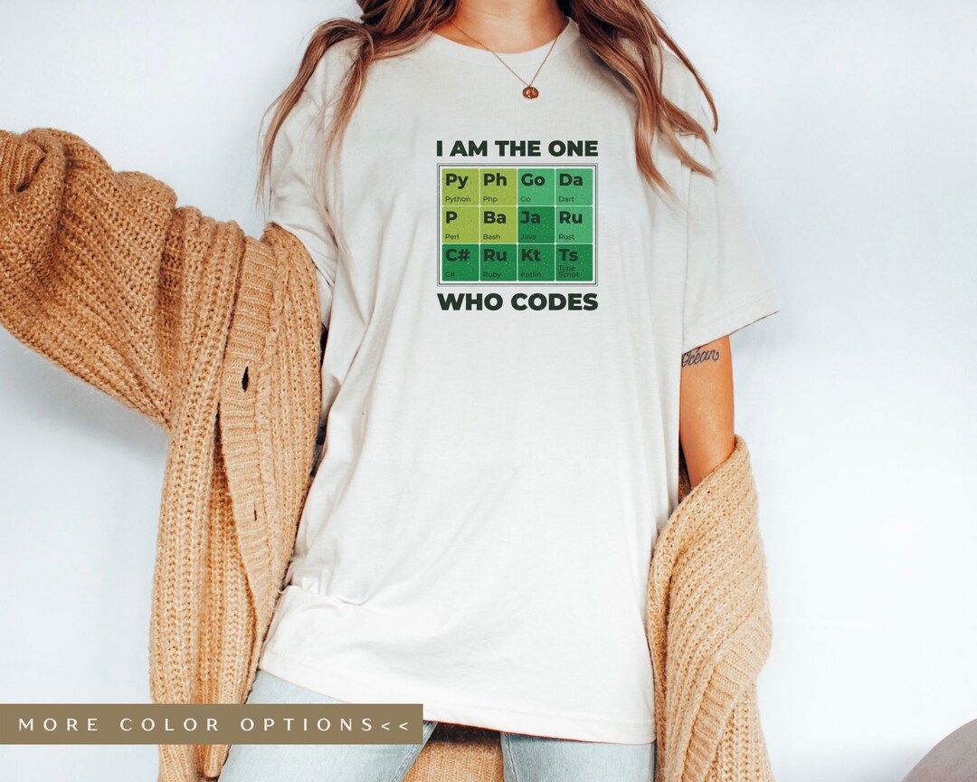 Programmer Periodic Table Funny Programming Shirt Gift for Web ...