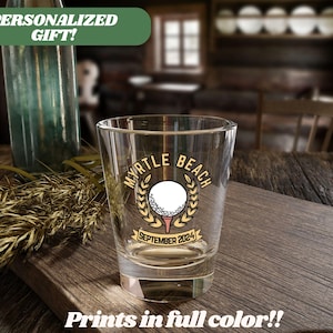 Custom Golf Shot Glass Golf Bachelor Party Shot Glass for Golf Trip ...