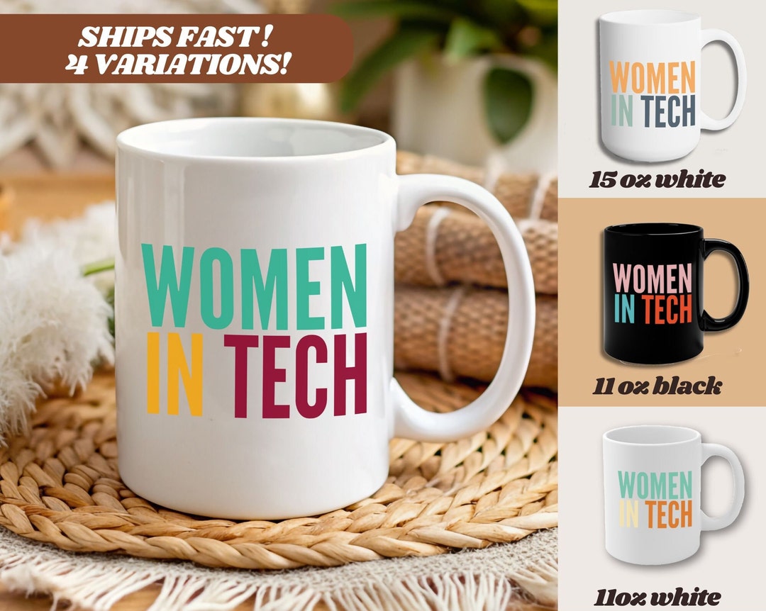 Women in Technology Gift for Black Women in Technology Coffee Cup for ...