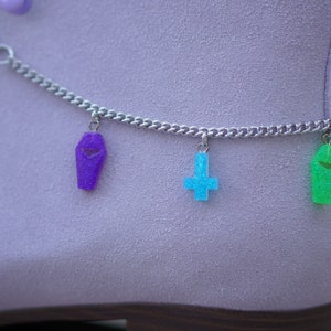 Roller Skate Accessories| Skate Chains| Silver Skatelet With Neon Alt ...