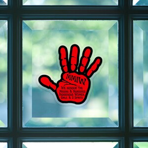 MMIW Red Hand Print Window Decal - Etsy