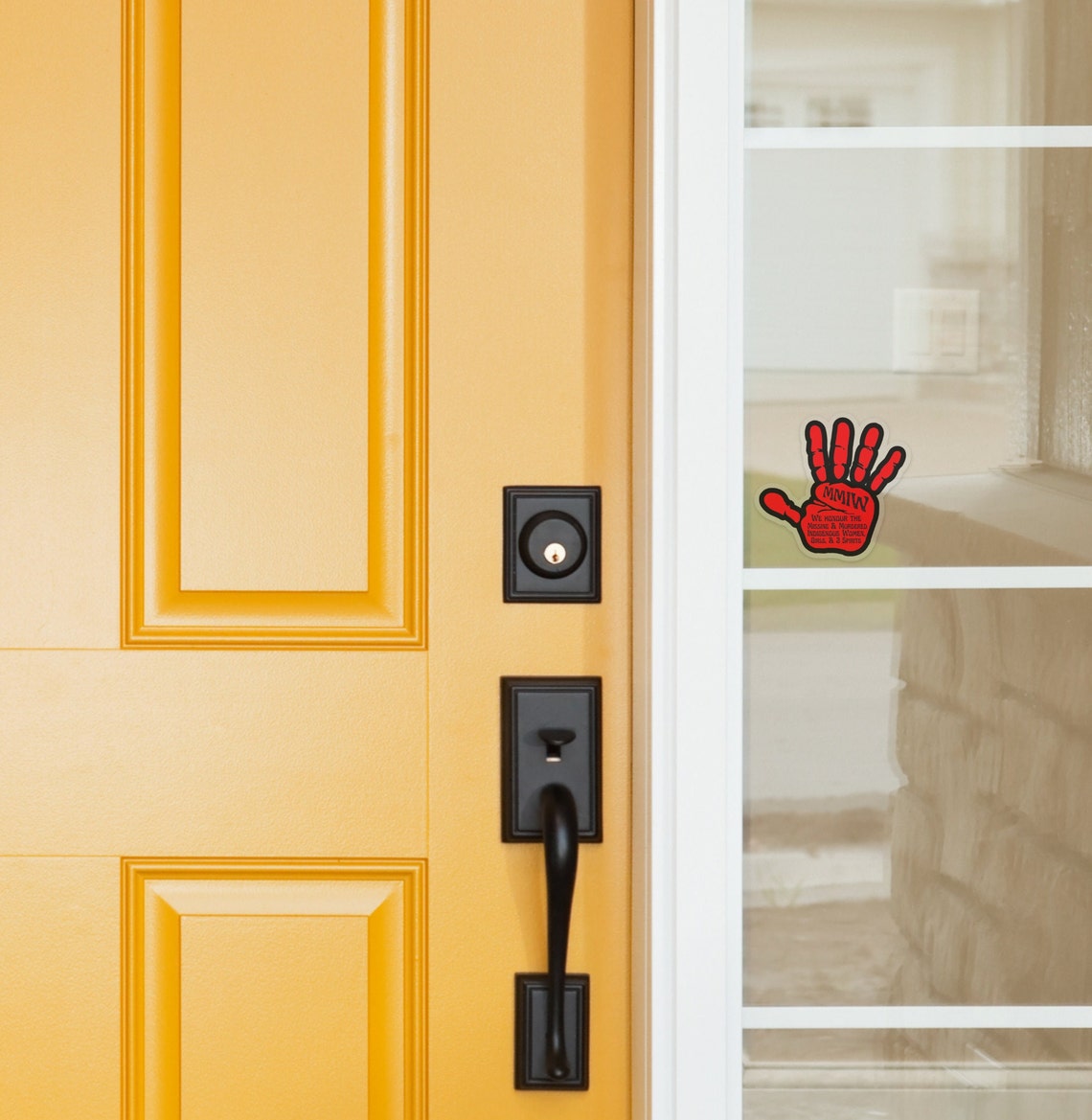 MMIW Red Hand Print Window Decal - Etsy