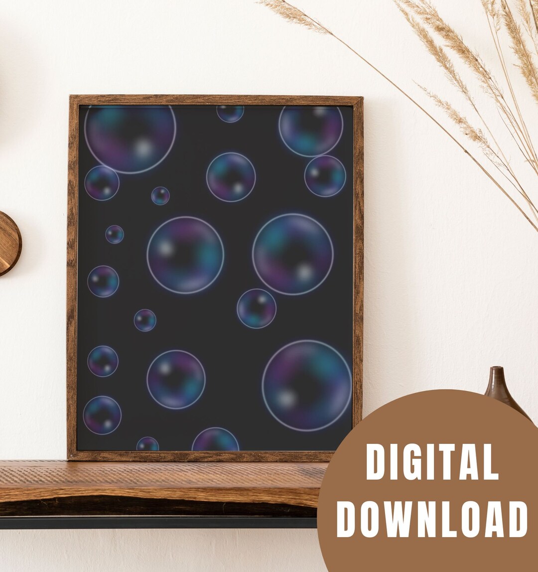 Bubbles Wall Art - Cool Bubbles Wall Art Digital Download Home Living ...
