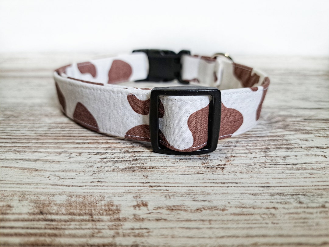 Brown Cow Print Dog Collar, Brown Cow, Chocolate Milk, Brown, Cow Print ...