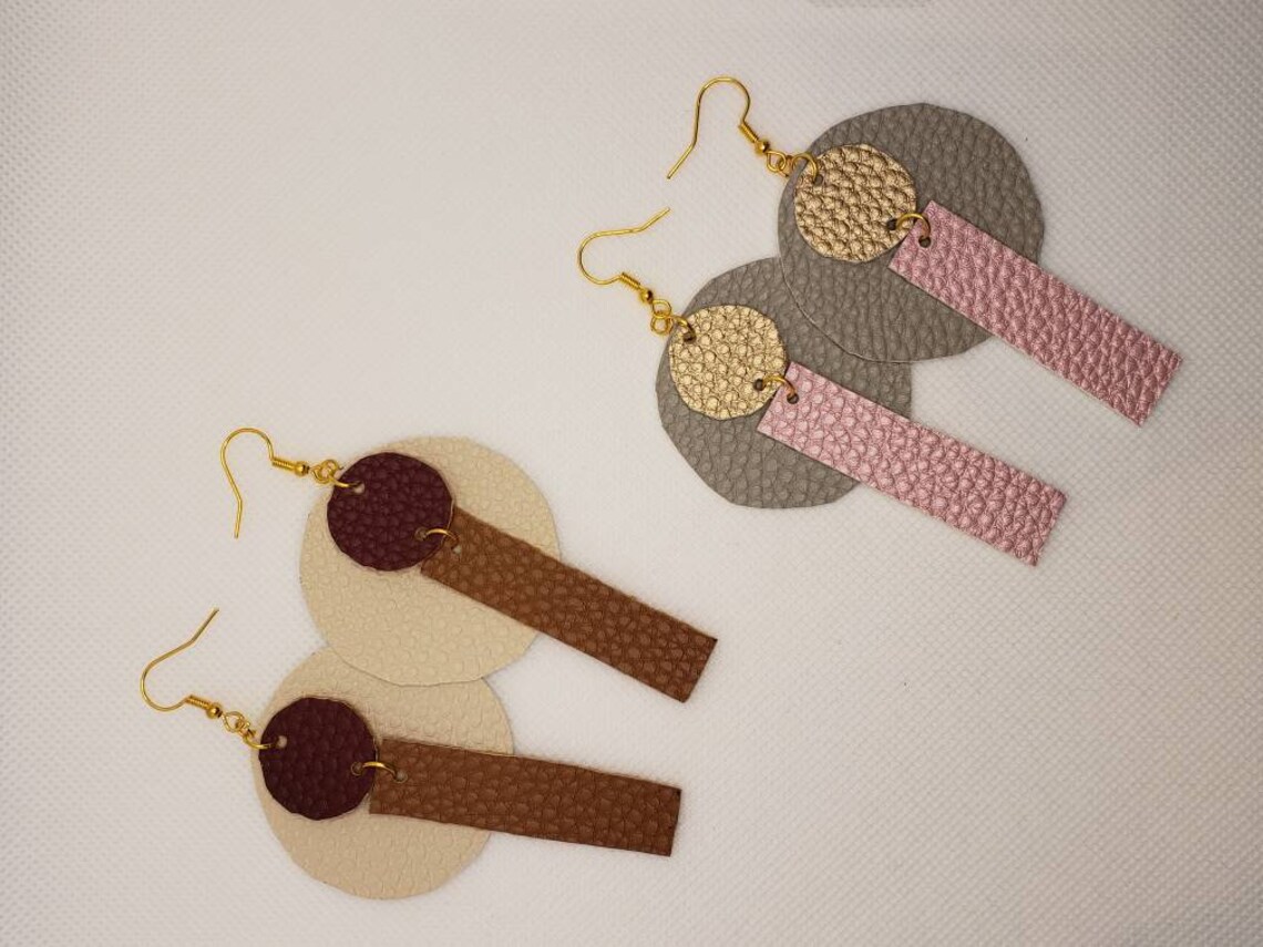 Ethos Adorned - Vegan Leather Earrings, Festival Dangle Earrings ...