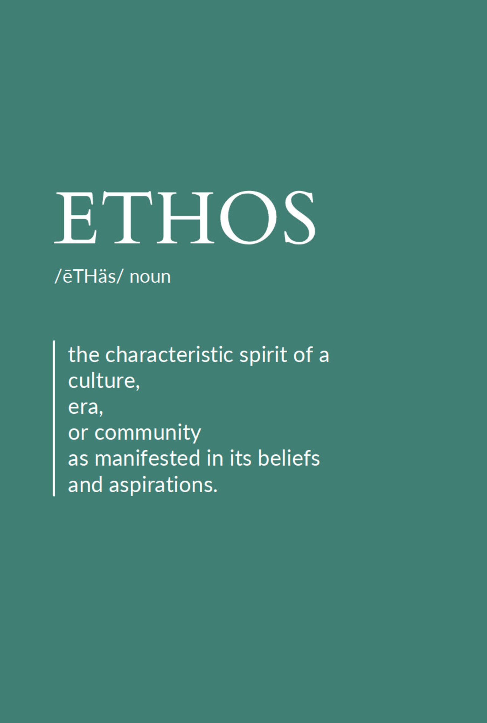 Ethos Print Poster - Digital Download, Wall Art, Housewarming Gift ...