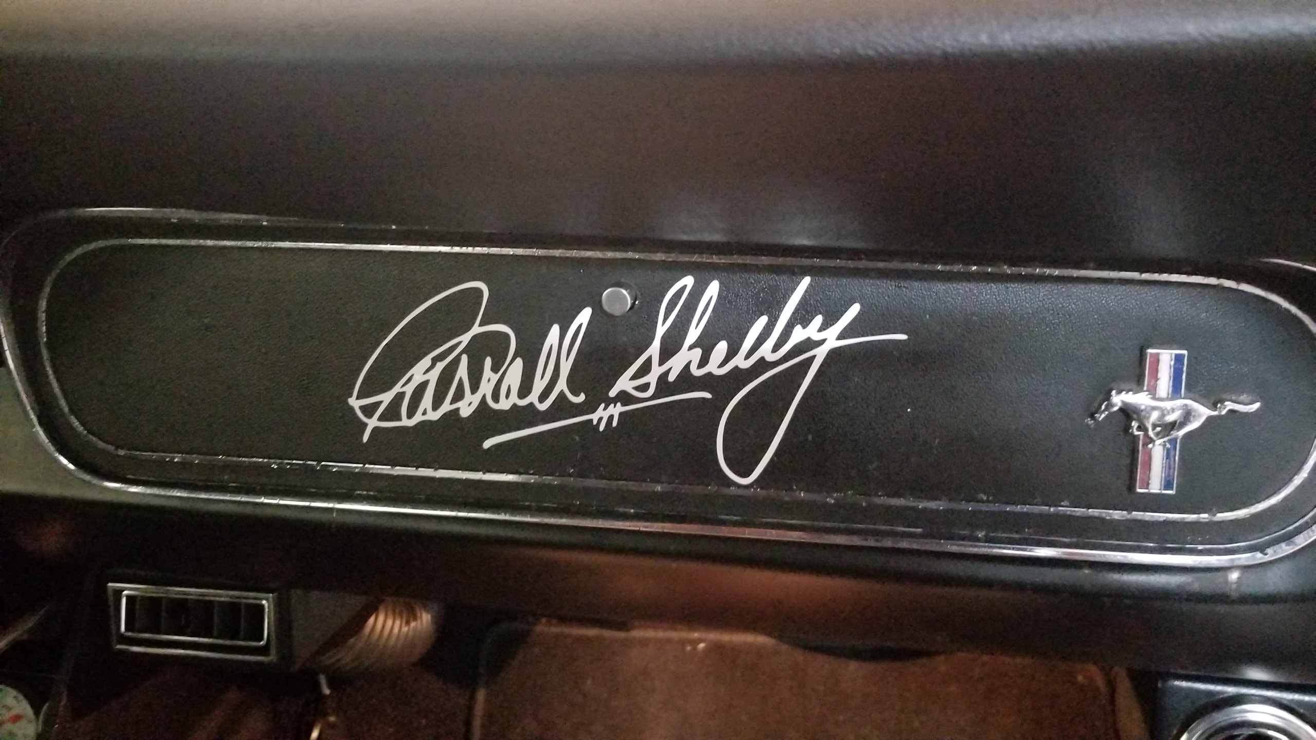 Carroll Shelby Glove Box Signature WHITE Vinyl Cut Out With Transfer ...