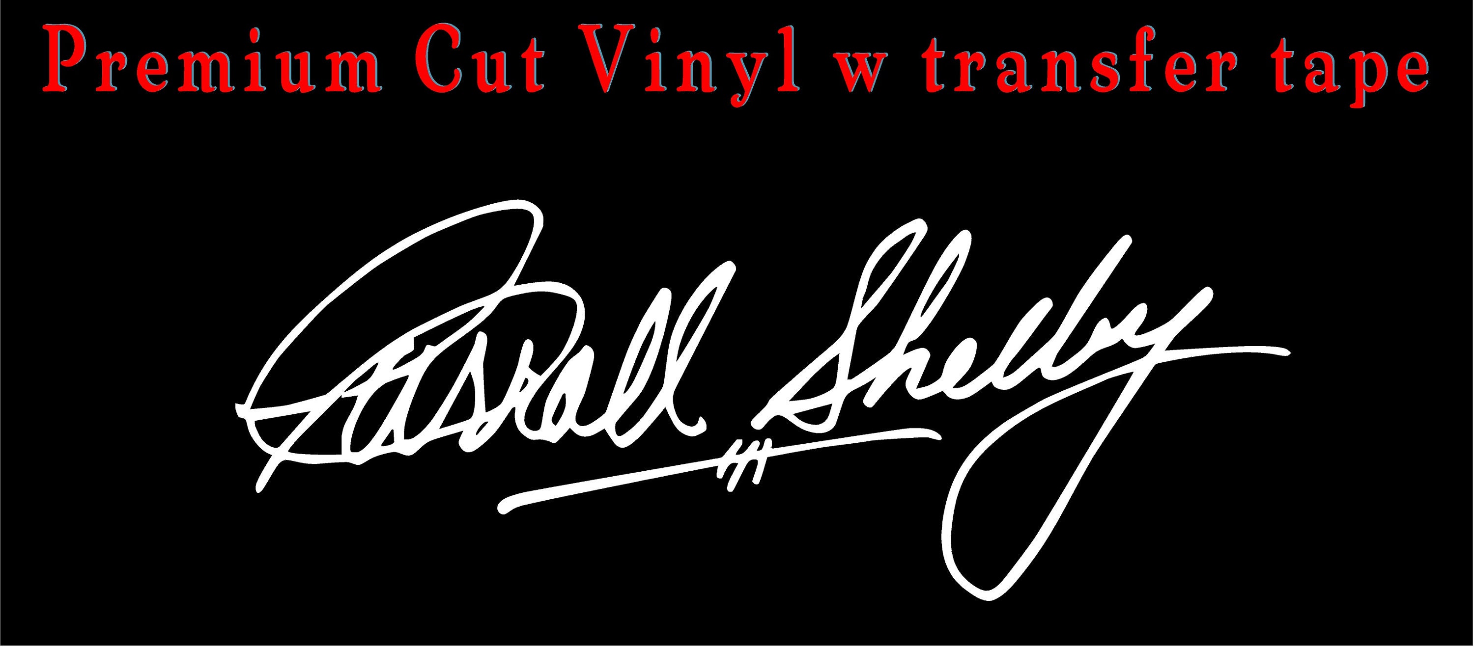 Carroll Shelby Signature Decal: White Vinyl Cut Out + Bonus Decal - Etsy