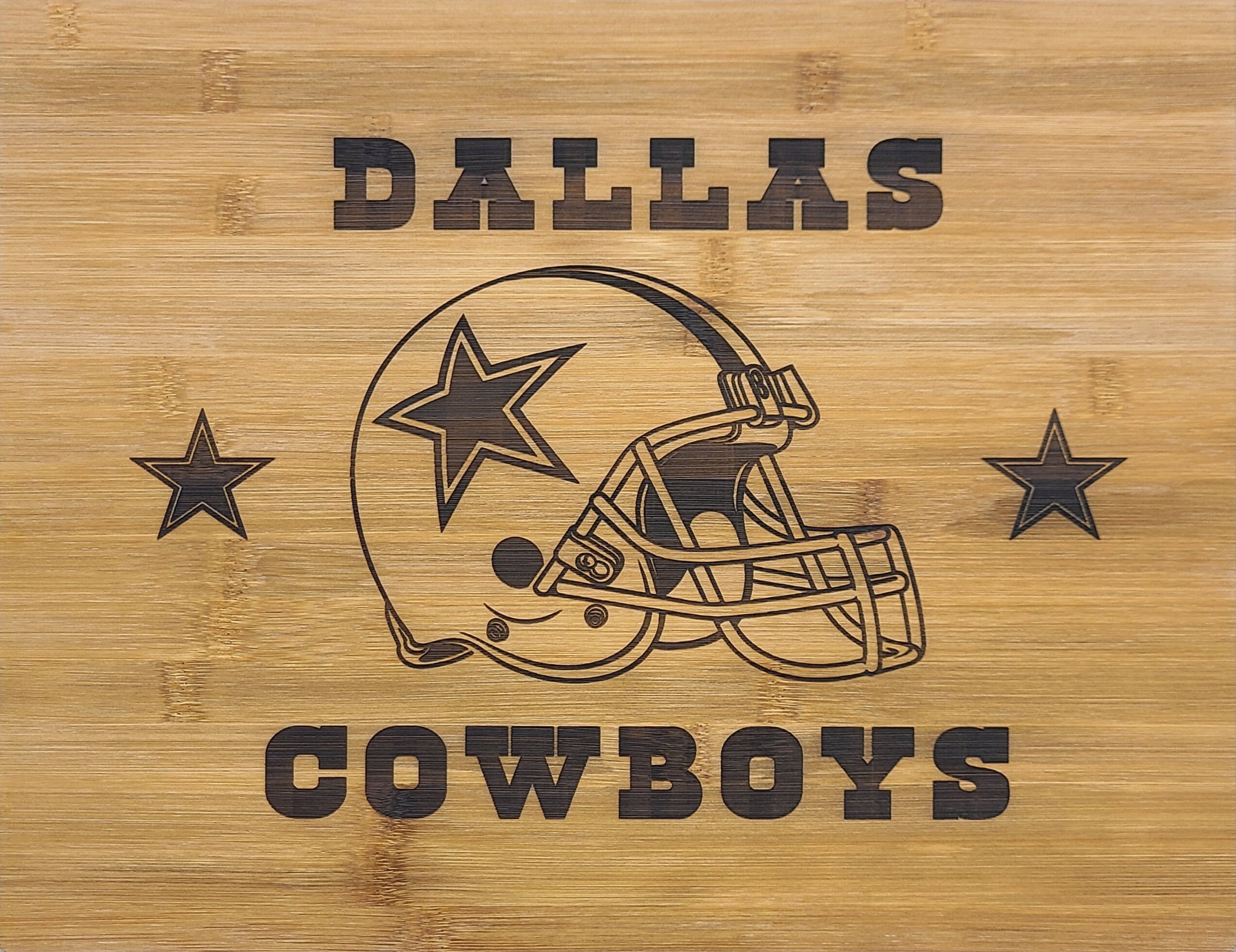 Dallas Cowboys Laser Engraved Bamboo Cutting Board 11" X 15" - Etsy