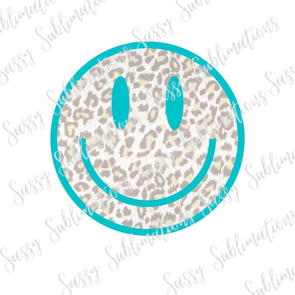 Cheetah Smiley Face Png - Etsy