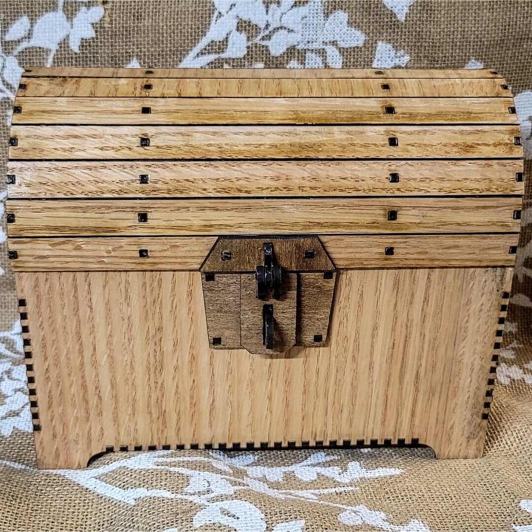 Wooden Chest Jewelry Momento Stash Box - Etsy