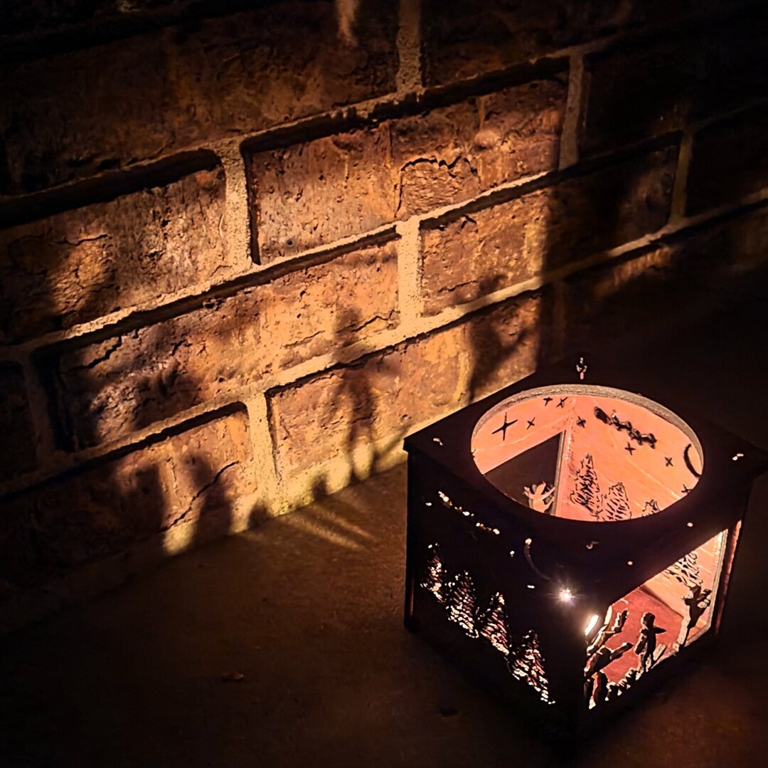 Winter Snow Theme Tealight Shadow Lantern - Etsy