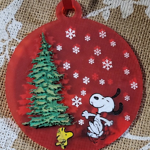 Snoopy and Woodstock Snow Charlie Brown Christmas Tree | Etsy