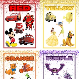 Watercolor Preschool Printables Colors Classroom Posters, Kindergarten ...