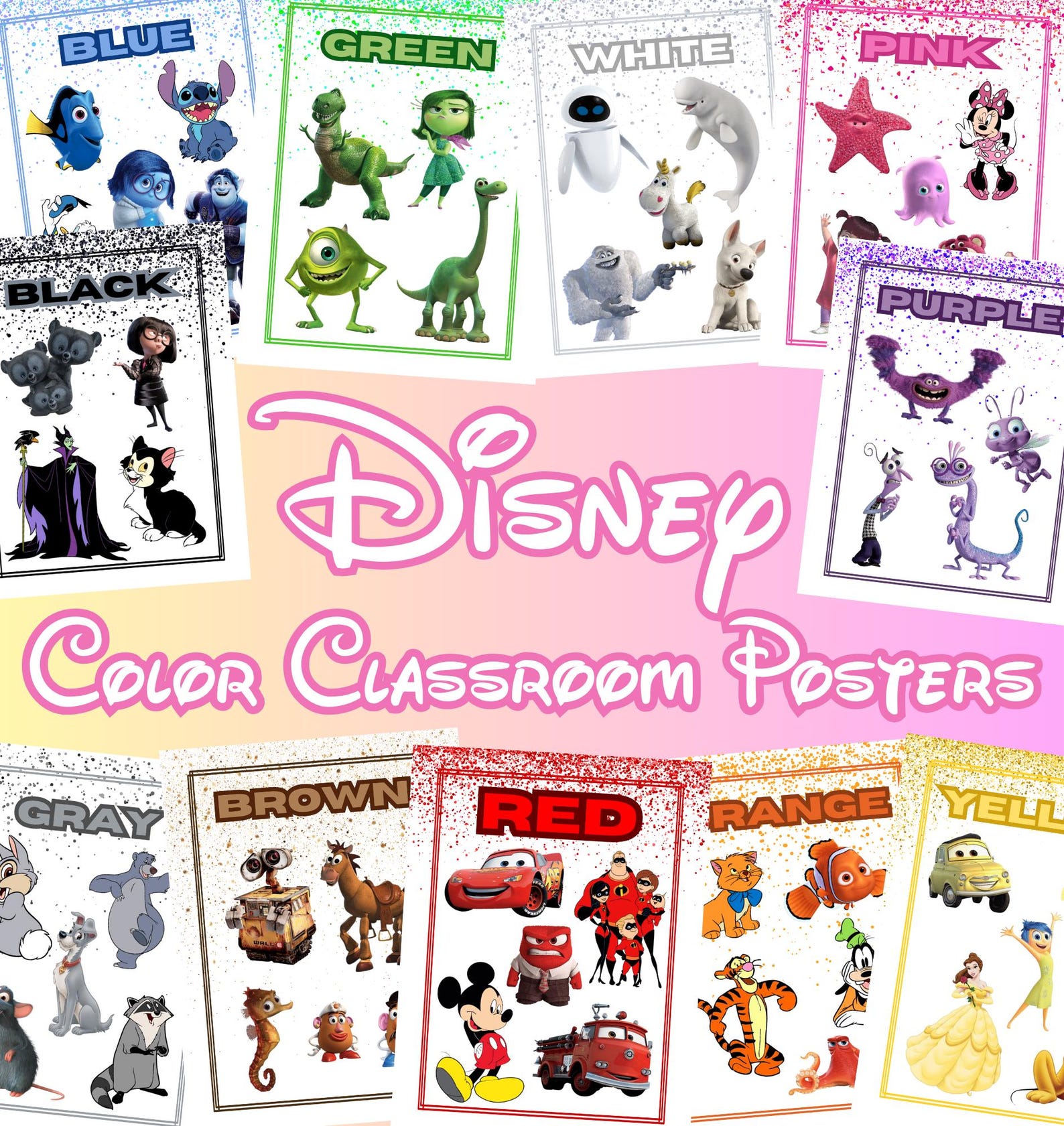Classroom Color Posters - Etsy