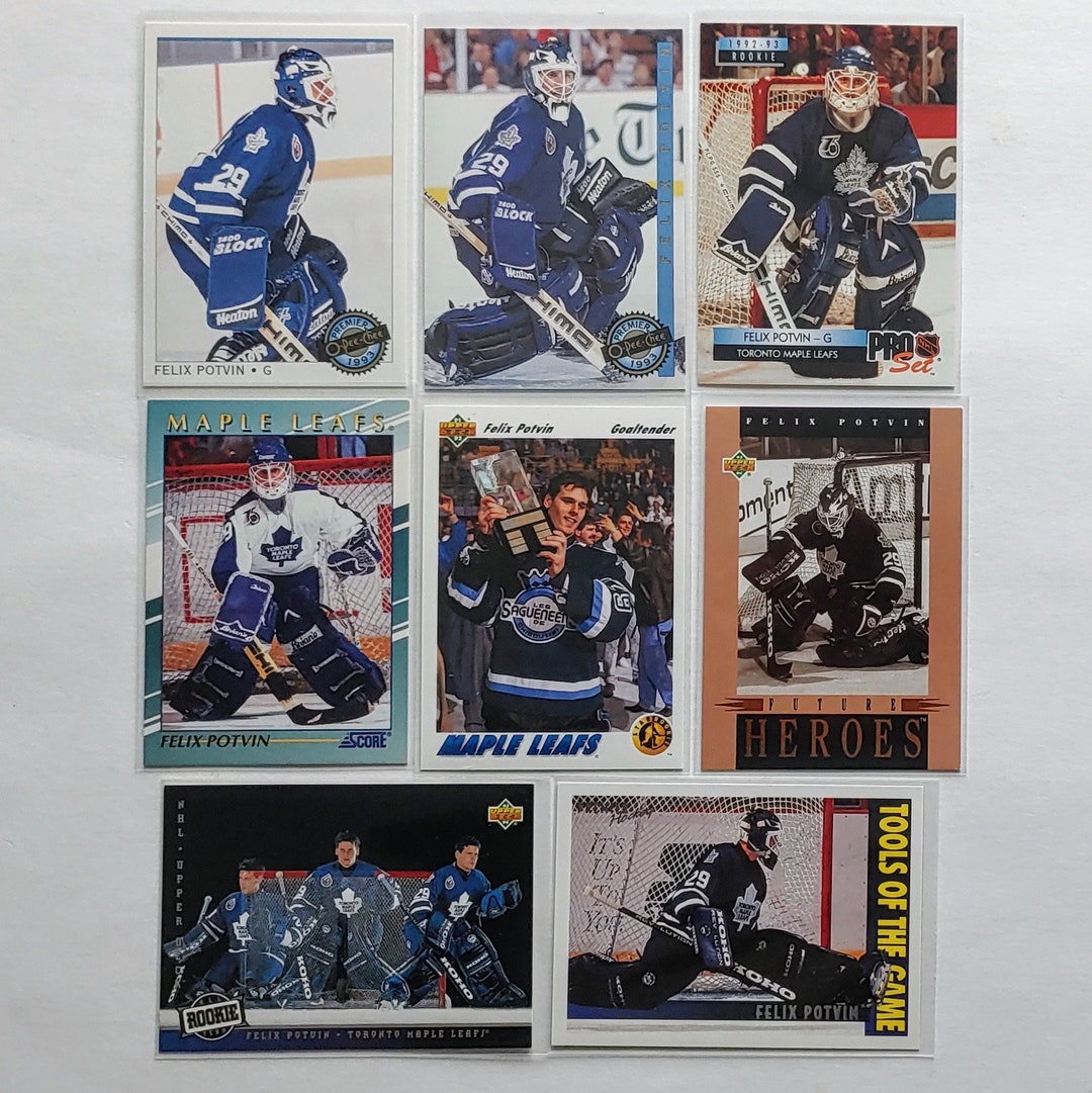 Felix Potvin ROOKIE Card Included in 8-card Lot 1991-1994 Toronto Maple ...