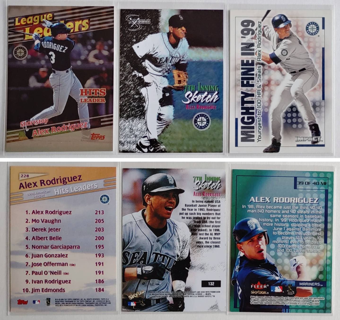 Alex Rodriguez ROOKIE Cards 18 Baseball Cards to Choose - Etsy