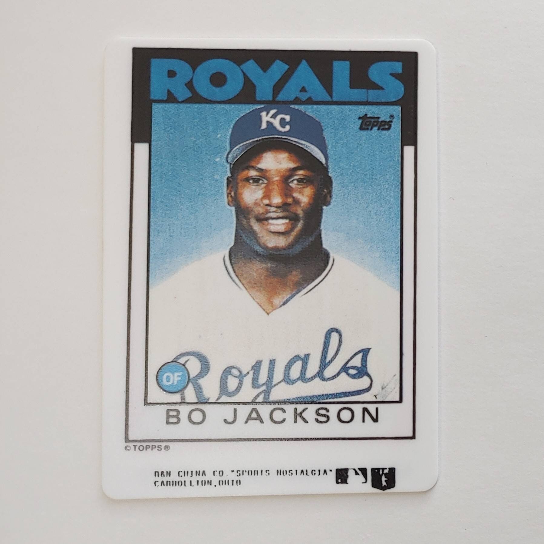 Bo Jackson Limited Edition Porcelain Baseball Card 1986 Topps Rookie ...