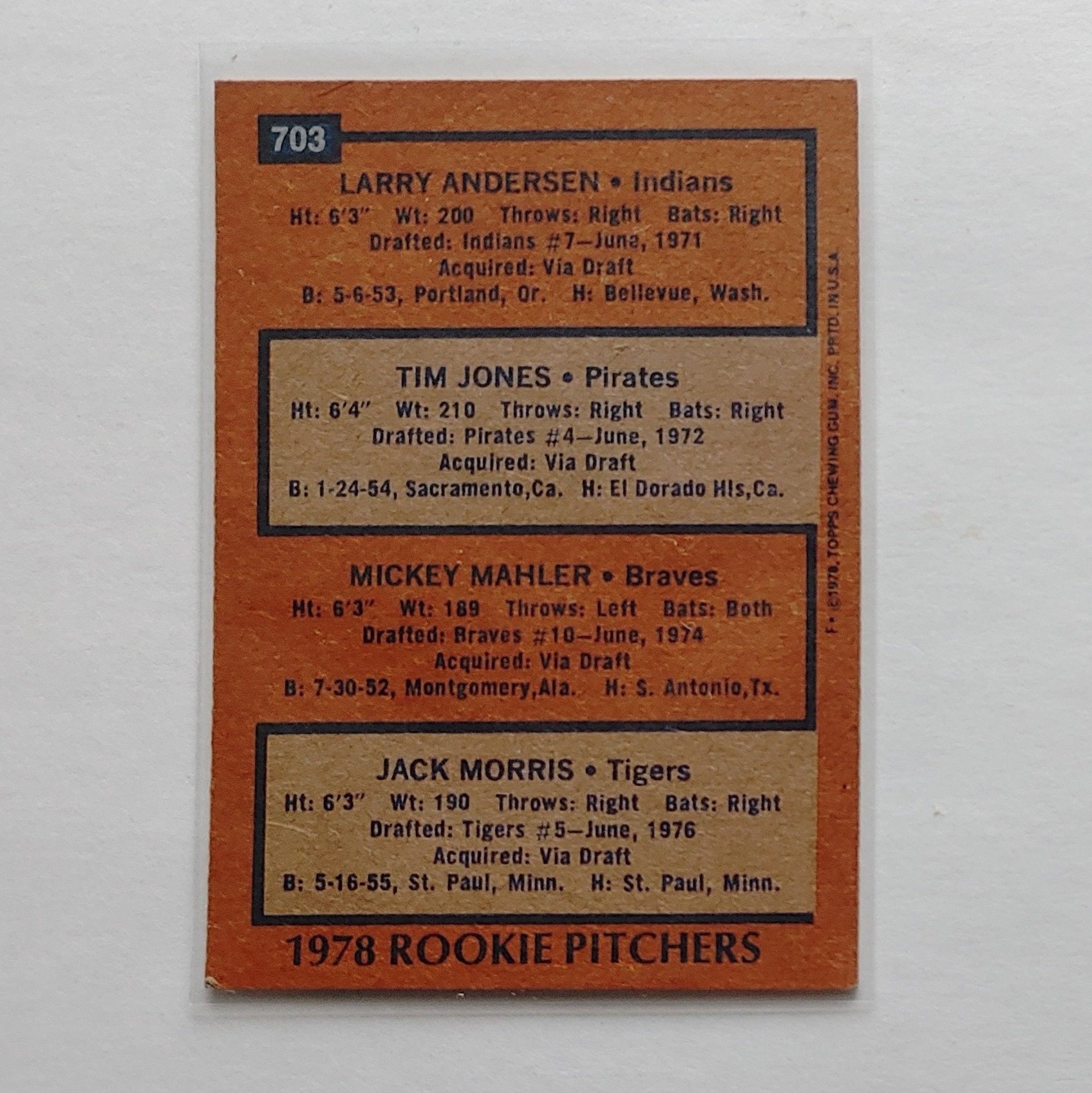 Jack Morris ROOKIE Card Included in 21-card Lot, 1978-1994 Detroit ...