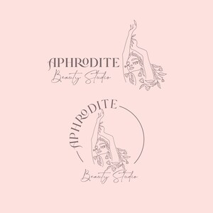 Hair Logo Design, Female Flowers, Head Drawing, Line Logo, Simple Stamp ...