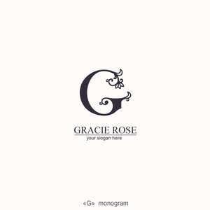 G Logo, 1-letter G Monogram. Floral Style Rose. Monogram of a Modern ...