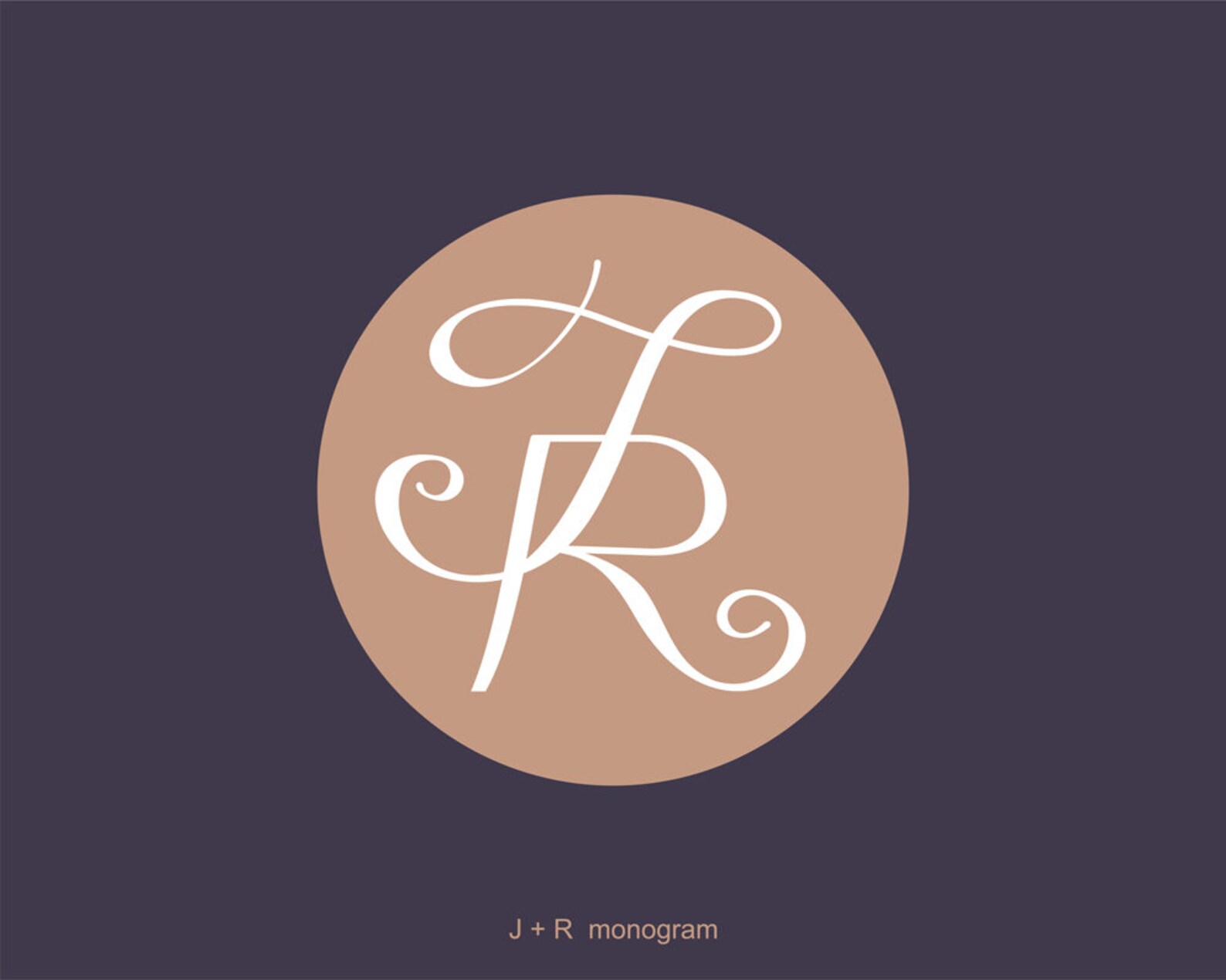 JR RJ Logo Monogram From 2 Letters. Modern Manuscript - Etsy