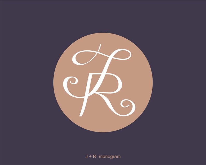 JR RJ Logo Monogram From 2 Letters. Modern Manuscript - Etsy